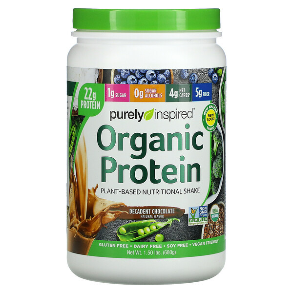 Purely Inspired, Organic Protein, Plant-Based Nutrition Shake, Decadent ...