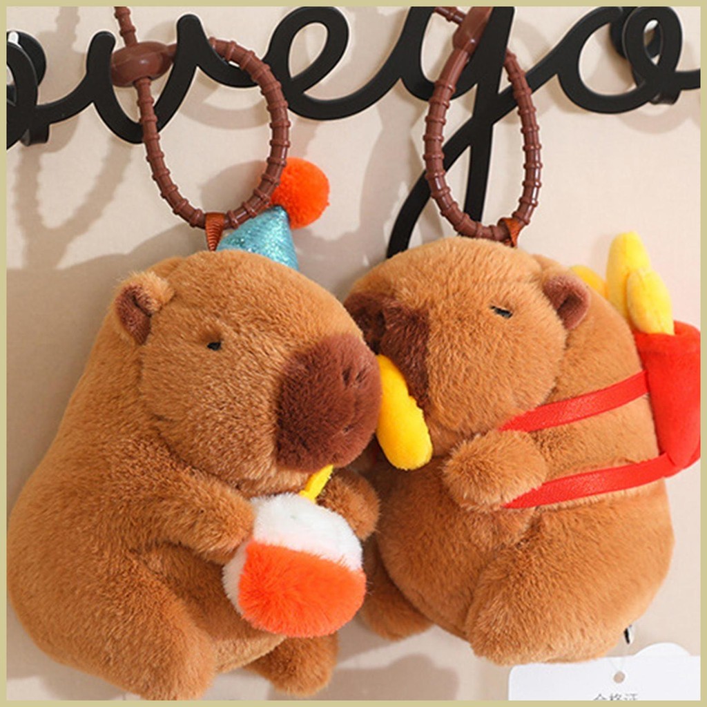 Capybara Plush Pendant Toy Stuffed Animal Capybara Key Chains Dolls ...