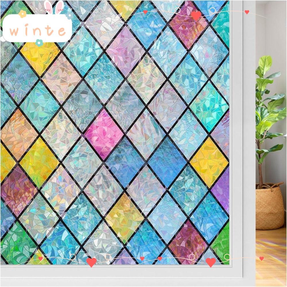 WINTE Window Privacy Film, Removable UV Blocking Glass Window Film ...