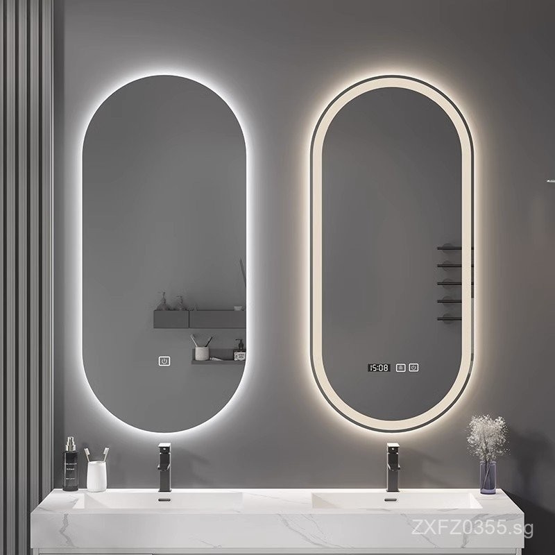 Smart Bathroom Full-Length Mirror with Sensor Light, Mirror for ...