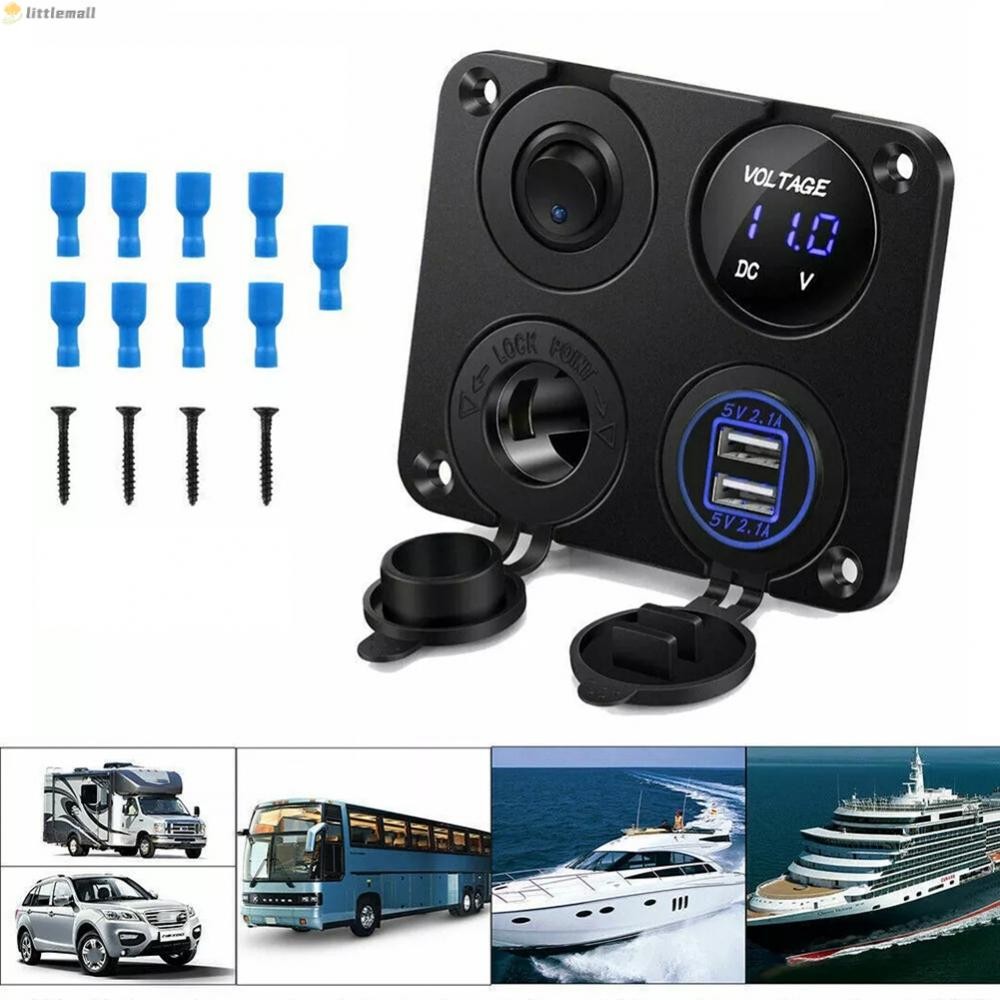 Efficient Charging Solution 12V Dual USB Car Power Socket with Monitor ...