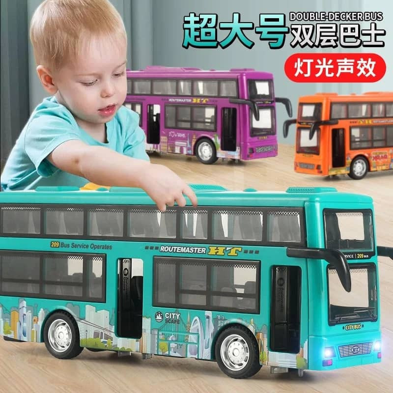 DOUBLE DECKER BUS TOY VEHICLES / BIG DOUBLE DECKER EXPRESS BUS WITH ...