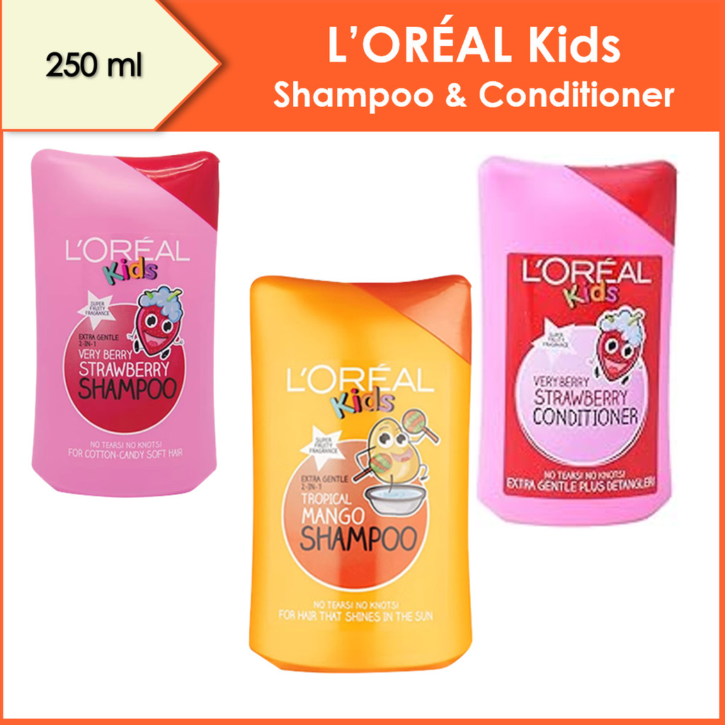Loreal Kids 2in1 Shampoo Conditioner Strawberry, 250ml (m) | Shopee ...