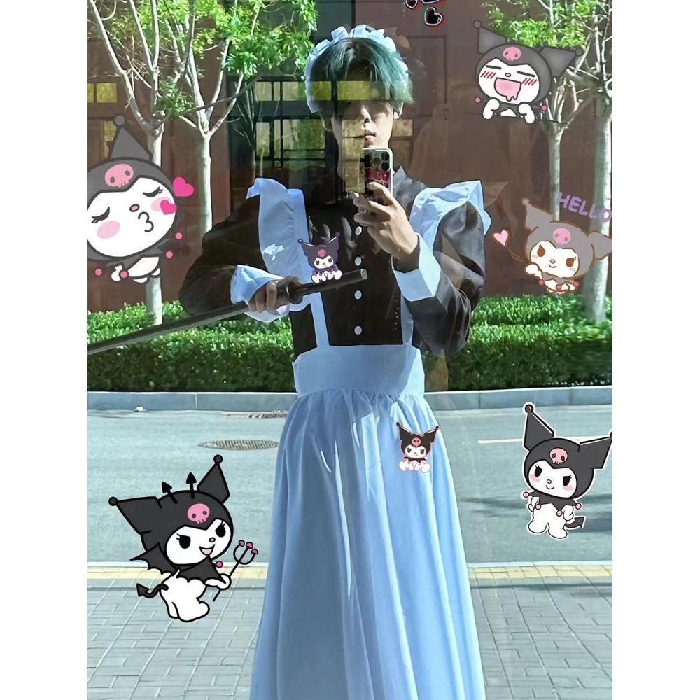 Male Female Servant Girl cosplay Costume Gojo Gololita Pseudo-Mother ...