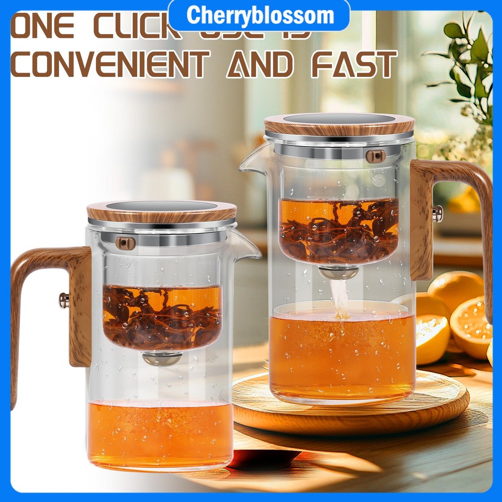 Glass Teapot Innovative Water Separation Teapot with Removable Strainer ...