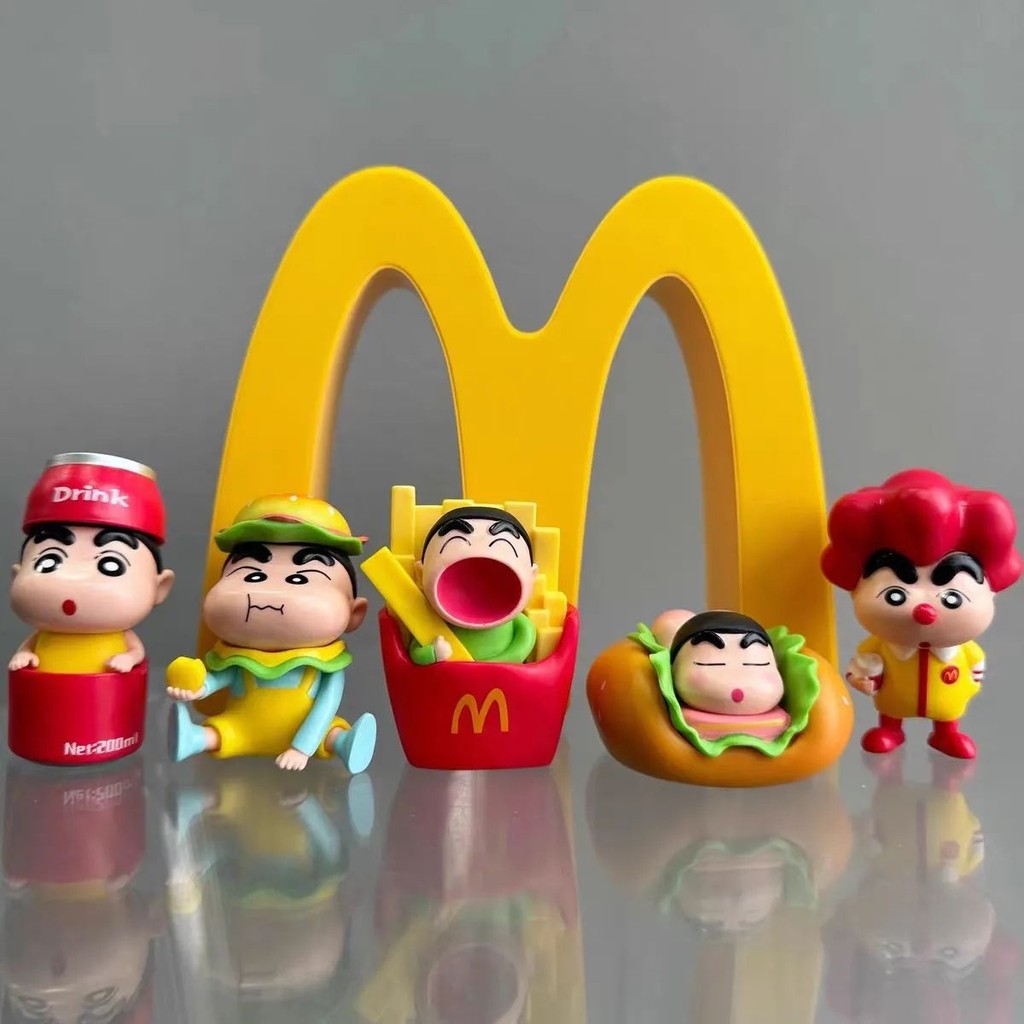 Mcdonald's Crayon Shin-Chan Ornaments a Whole Set Hand-Made Car Burger ...