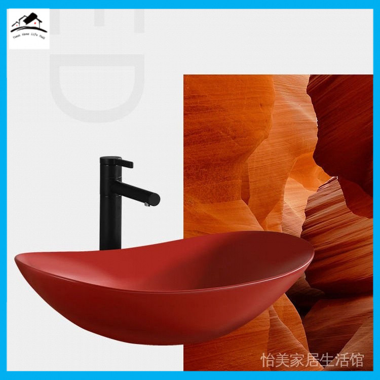 ⚜️Table Basin Single Basin Small Size Household Color Bathroom Art ...