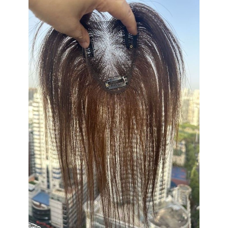 7cmx10cm Seamless Lace 100% Human Hair Topper Fringe Hairline Topper ...