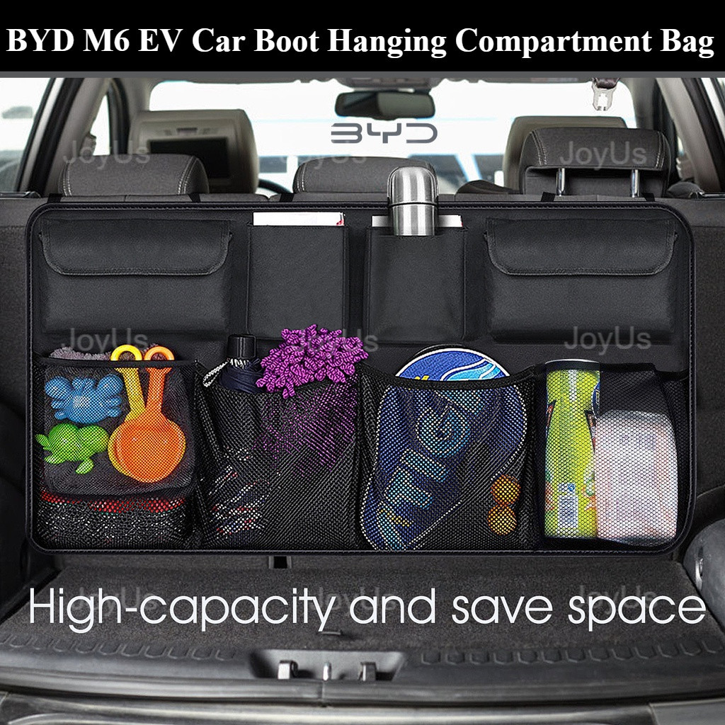 BYD M6 EV Car Boot Storage Bag Boot Hanging Compartment Bag | Shopee ...