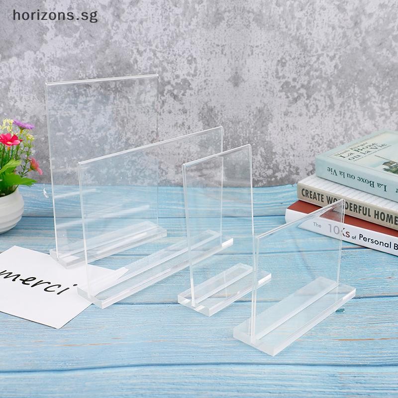[Topoct] T shape Double Side Acrylic Sign Card Holder Display Stand ...