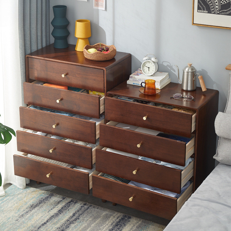 Chest of Drawers Chest Drawer Solid Wood Walnut Modern Minimalist ...