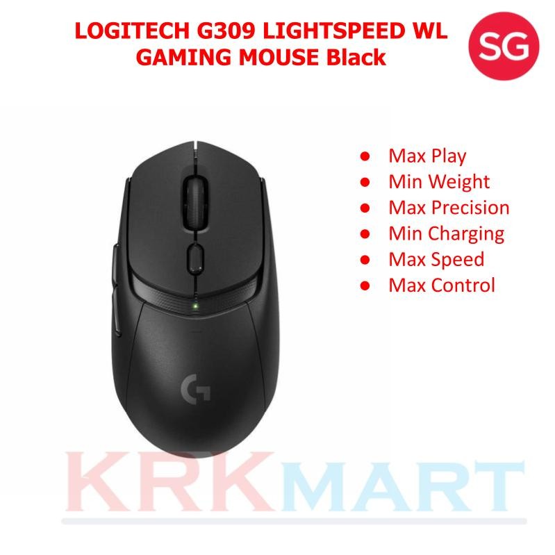 Logitech G309 Lightspeed Bluetooth Wireless Gaming Mouse Black (2 years ...