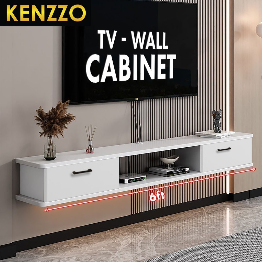 [FREE INSTALLATION]Kenzzo : Wall TV Cabinet Minimalist TV Storage ...