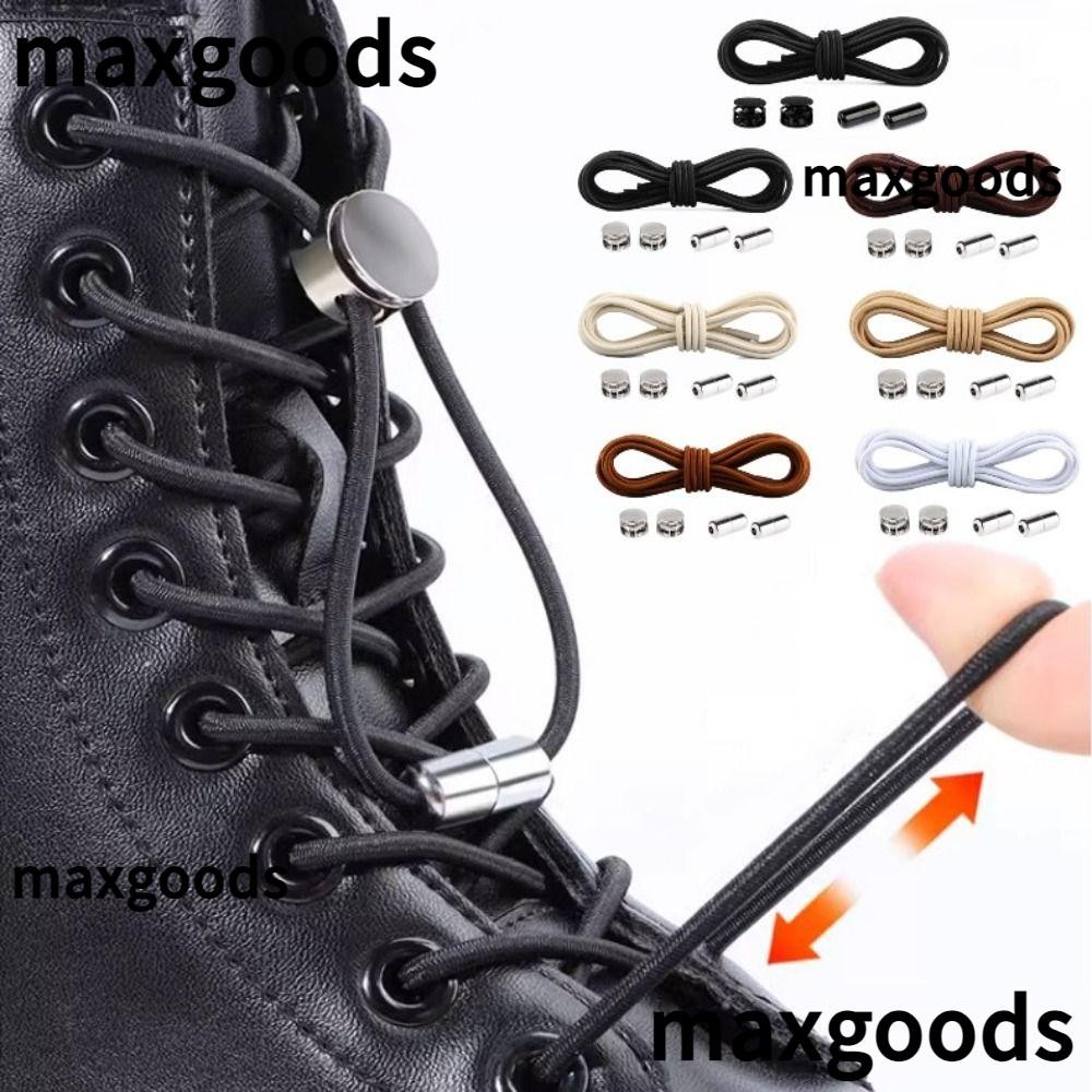 MAXGOODS1 1 Pair Lock Shoe laces, Without ties Shoestring Metal Buckle ...