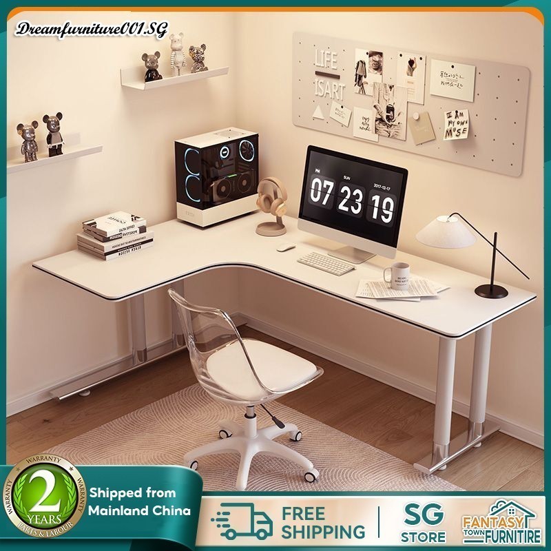 Corner Computer Desk Home L-shaped Study Desk Bedroom Study Desk Light ...