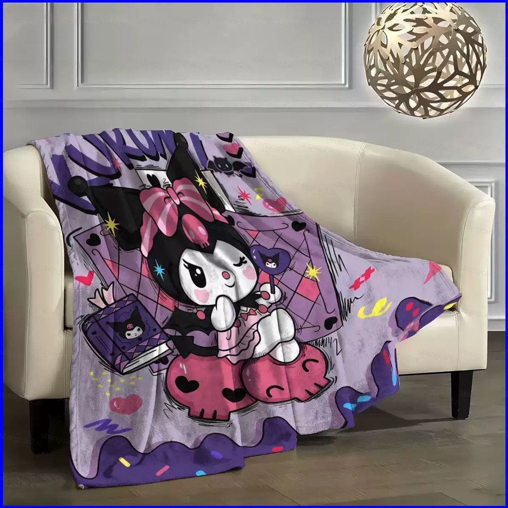YU2 Sanrio Kuromi Blanket Home Living Room Bedroom Sleeping Warm Office ...