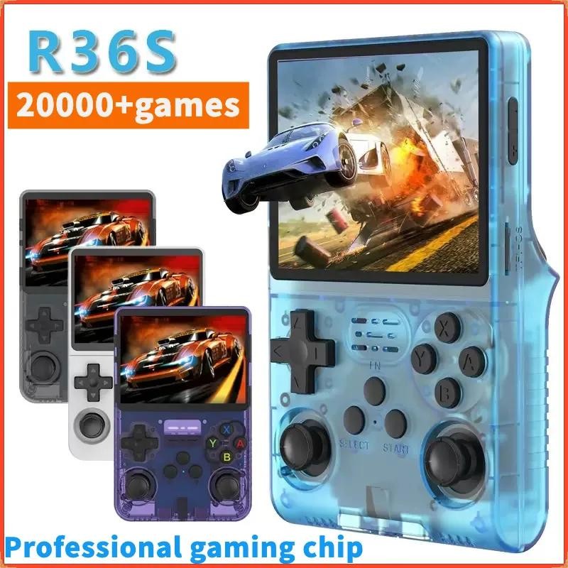 [ 20000+games] r36s gaming console Open-source Handheld Console 3.5inch HD PS1 Large Screen ...