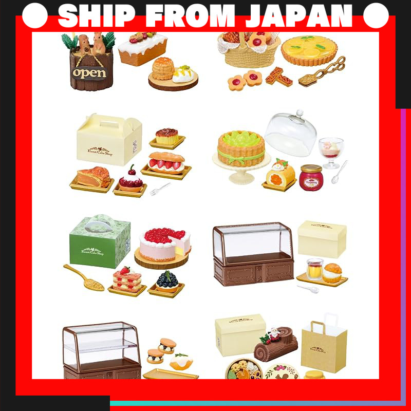 Puchi Sample Series: Forest Cake Shop Miniature Set (1BOX, 8 pcs), Re-Ment, fairy tale dessert ...