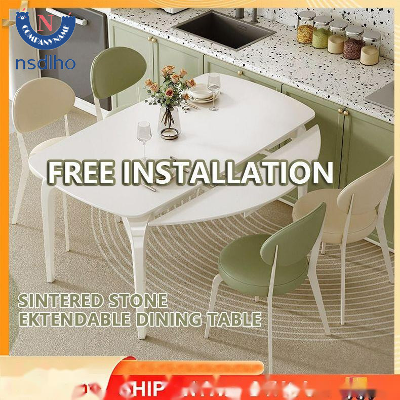NSDLHO Extendable Dining Table Round Table Folding Round Table HDB ...