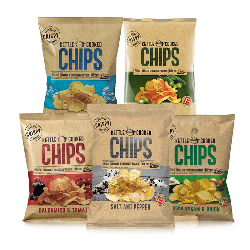 Denmark Imported Original Cut Potato Chips Barbecue Flavor Sea Salt ...