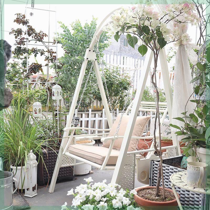 Purple Leaf Outdoor Swing Garden Rocking Chair Hanging Chair Garden ...