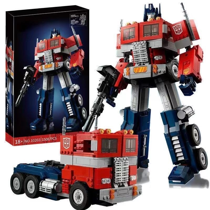 Compatible with LEGO Transformers Optimus Prime Robot Mecha Assembly ...