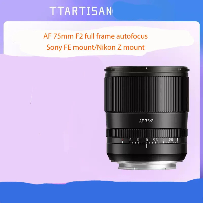 TTArtisan 75mm F2 Auto Focus full frame lens for mirrorless camera E Z ...