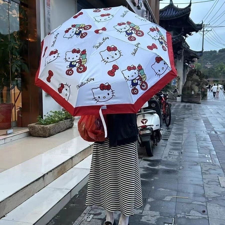 SGHot selling Cute helloKitty Hello Kitty Automatic Umbrella Sunny and ...