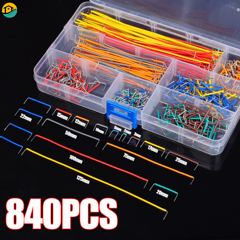 14 Lengths Electronic DIY Bread Circuit Board Jump Wire U Shape ...