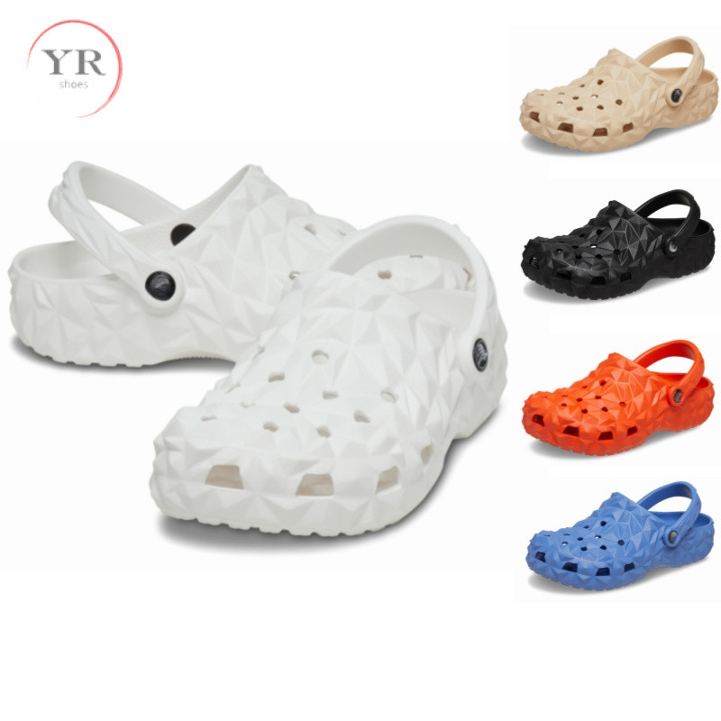 Unisex Men Women Crocs Geometric Clog Sandals Casual Crocs Soft Sole ...