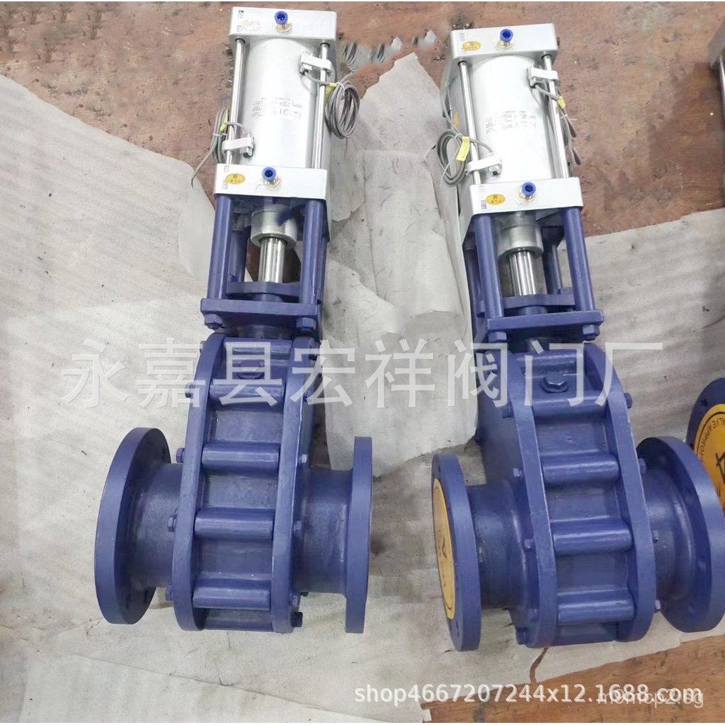 Z644TC Pneumatic Ceramic Double Sluice Valve Pneumatic Ash Conveying ...