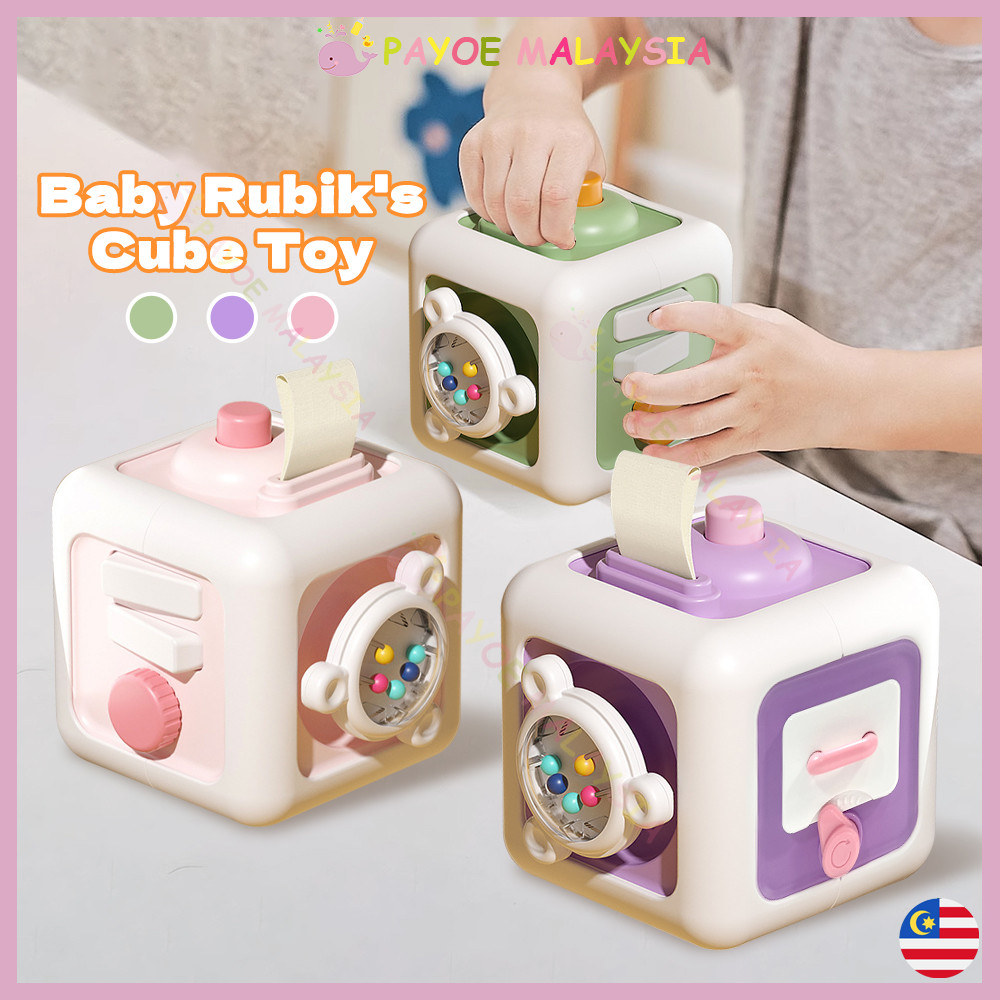 Payoe 6in1 Montessori Rubik Cube Multi-Play Busy Cube Toy for Baby ...