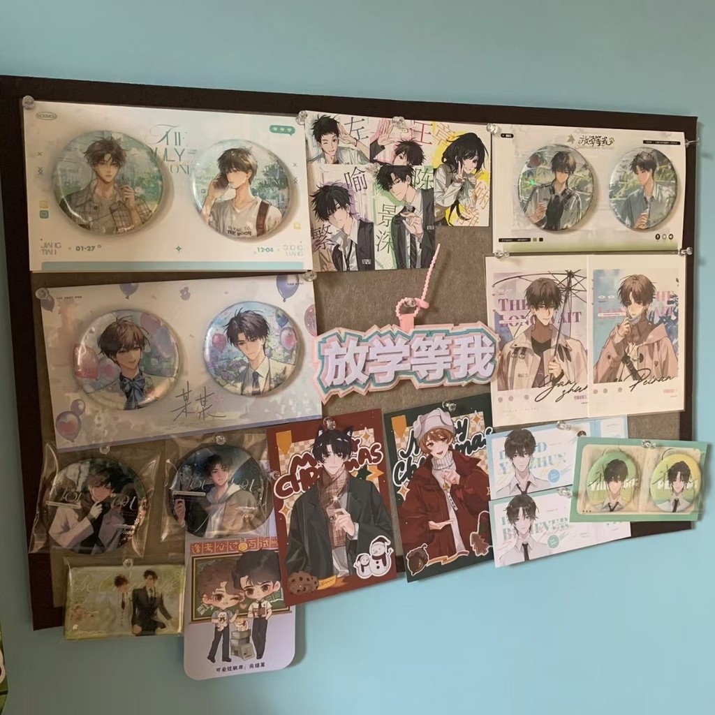 Millet storage display stand/felt board谷子吧唧收纳展示架毛毡板痛墙日式照片墙徽章周边小卡宿舍墙面25. ...