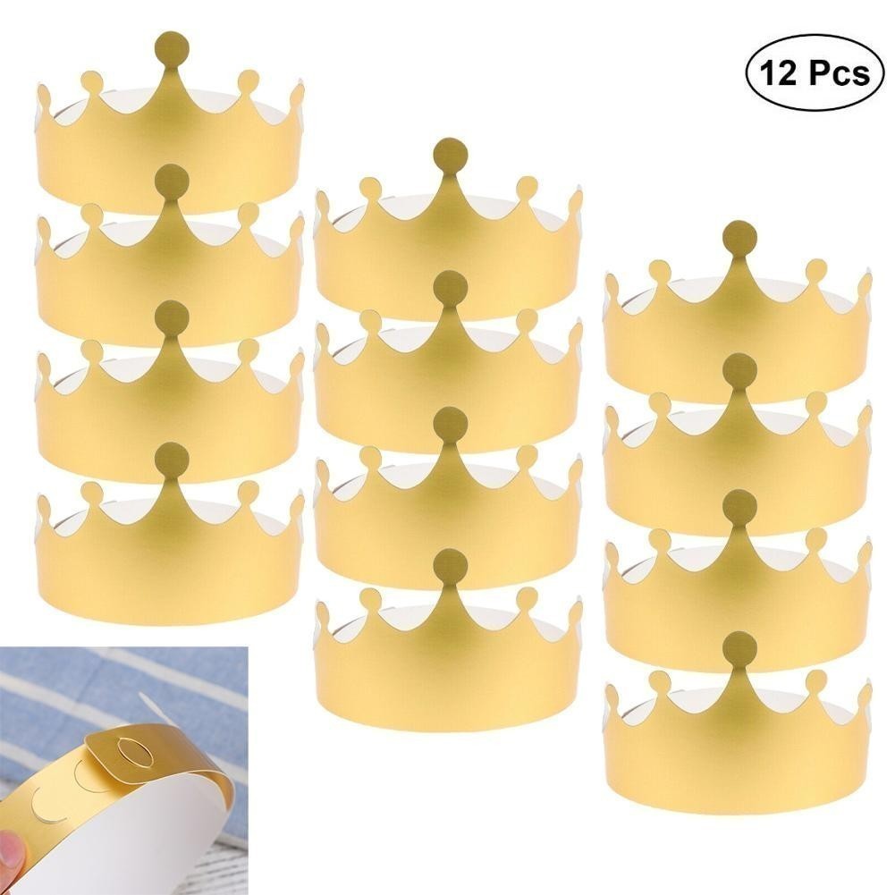 12 PCS Paper Crown Hats Party Supplies for Costume Bridal Shower ...