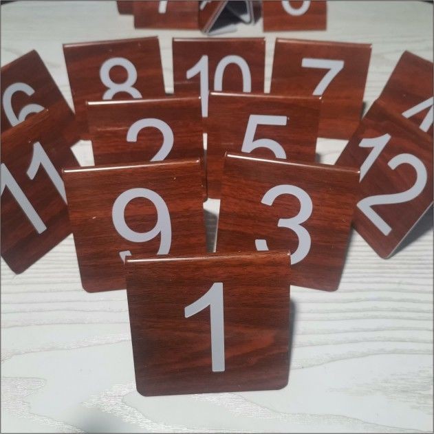 Table Number Plate Table Number Plate Dining Table Plate Calling Number ...