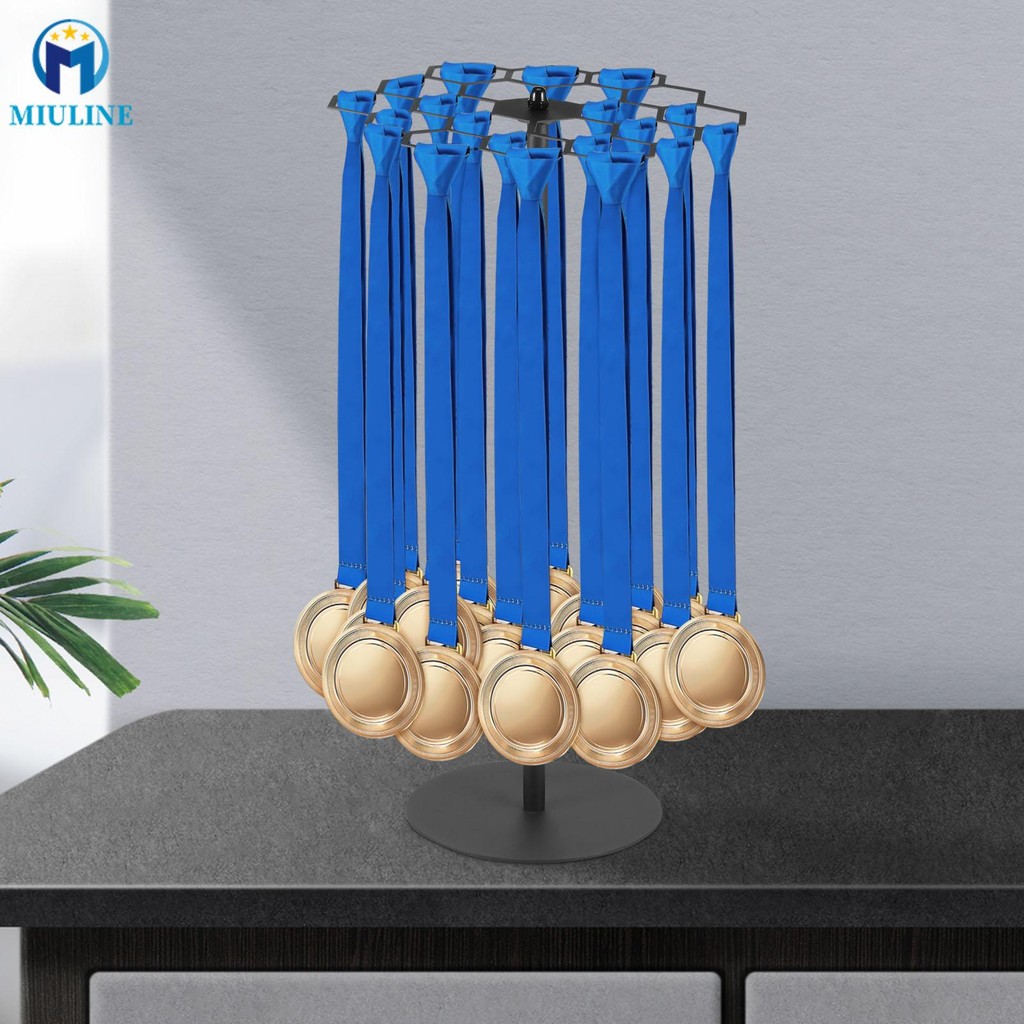 Rotatable Medal Hangers Display Tabletop Medal Holder Rack Metal Medal ...