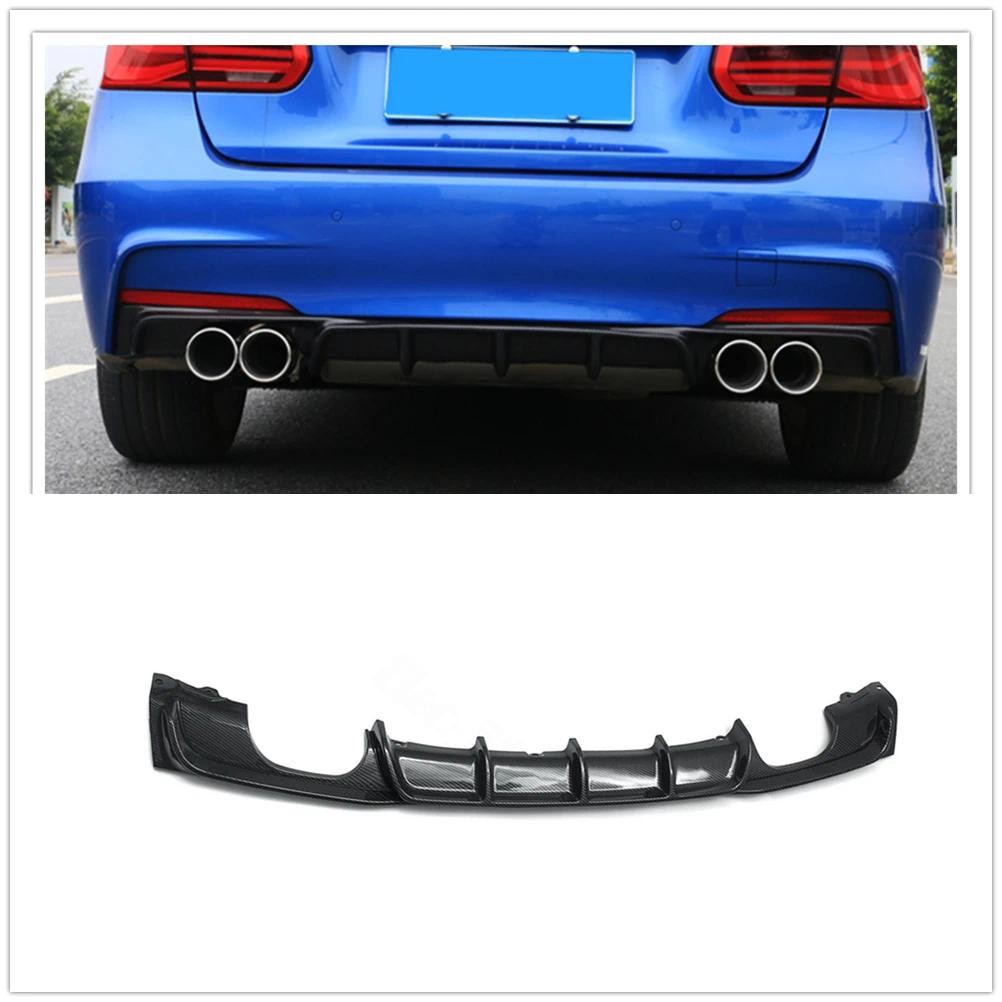 Rear Bumper Diffuser Lip For BMW F30 F31 3 Series M-Sport 2012-2018 Carbon Fiber Look/Gloss ...