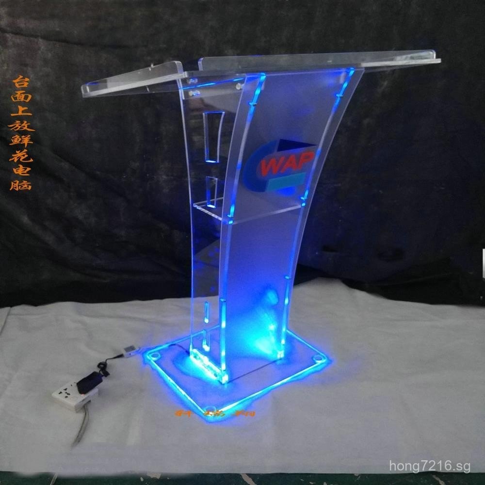 Booth Simple Podium Reception Desk Acrylic Information Desk Display ...