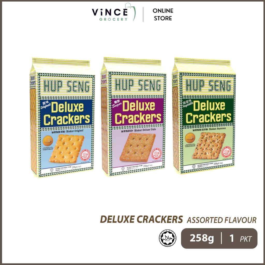 HUP SENG Cap Ping Pong Deluxe Crackers (Original / Sugar / Vegetable) | 258G | Shopee Singapore