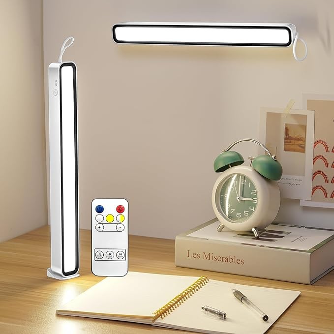 Magnetic Light Bar Rechargeable Desk Light Bar with Remote 3000K to ...