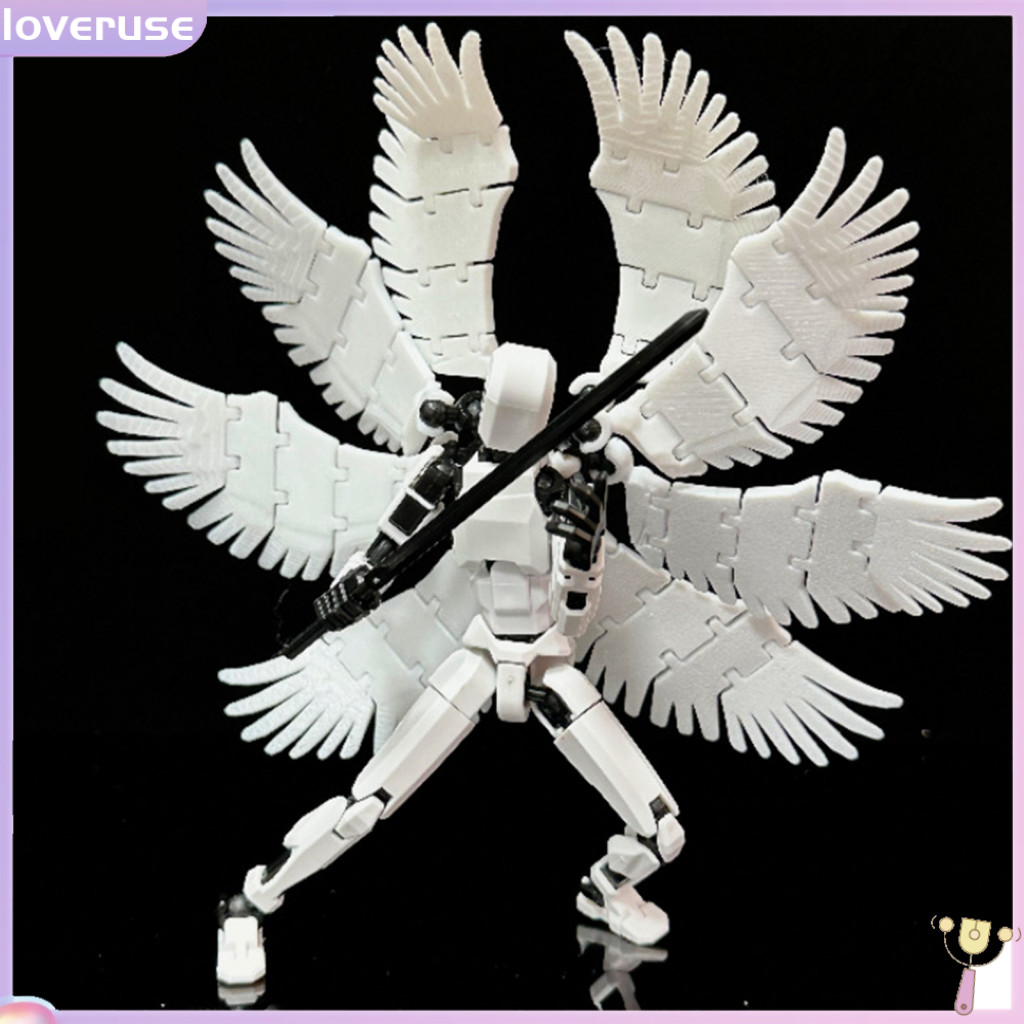 /LO/ Articulated Robot Model Robot Collectible Toy Angel Wing Robot ...