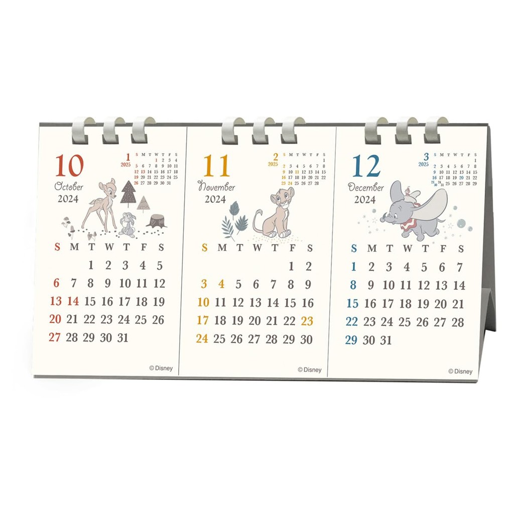2025 3 Months HorizontalDisney Classic DesktopEco Type Calendar No015 Japan quality | Shopee ...