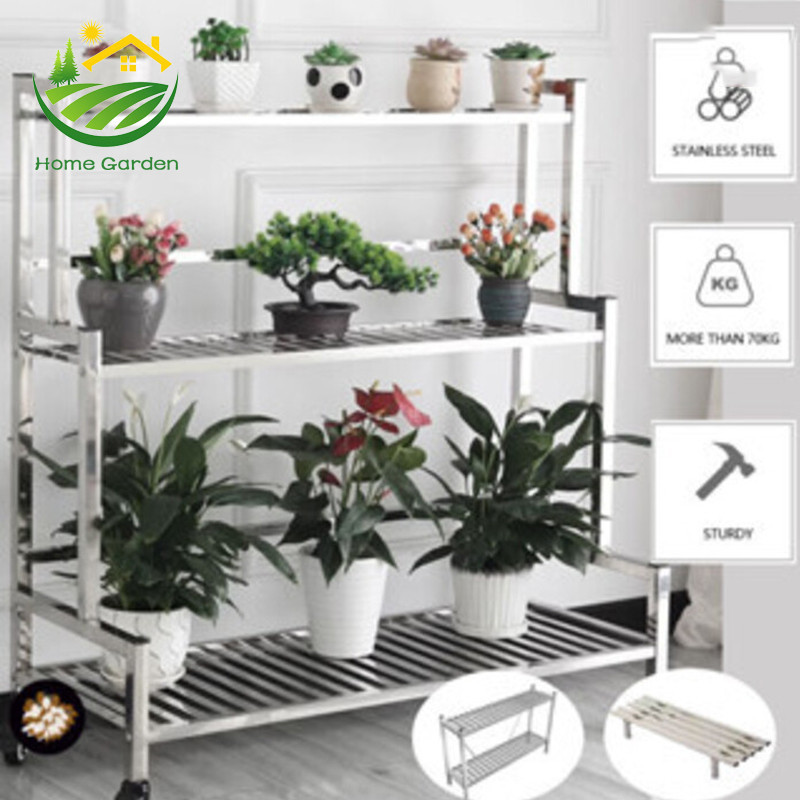 Plant Rack Stainless Steel Metal Waterproof Flower Step Display Stands ...