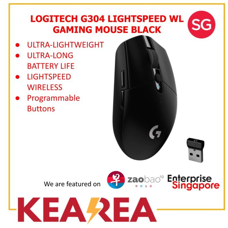 Logitech G304 LIGHTSPEED Wireless Gaming Mouse, Hero 12K Sensor, 12,000 ...