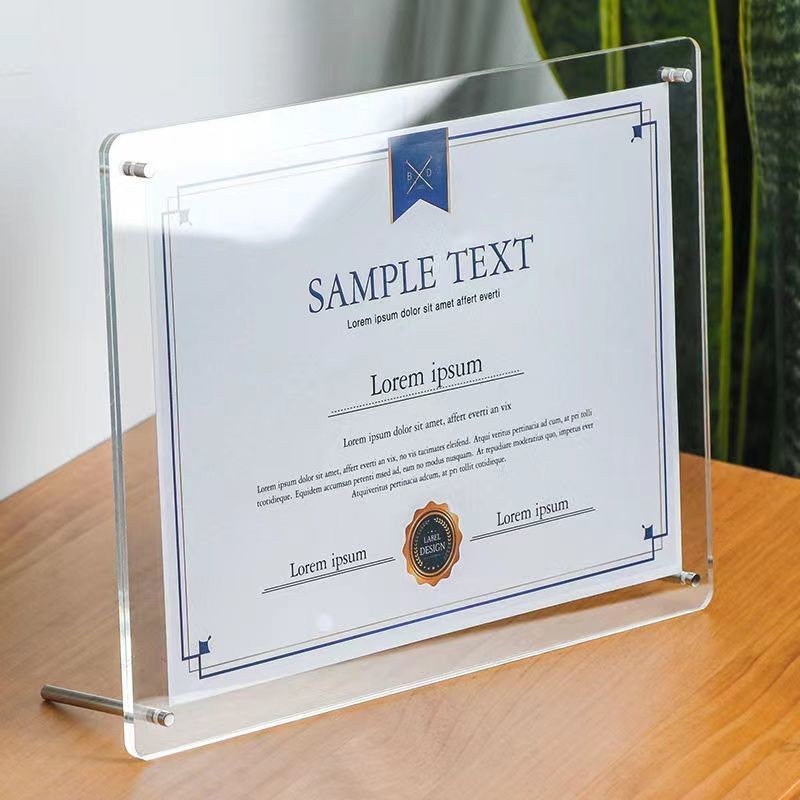 Acrylic Table-Mounted Transparent Photo Frame6Inch Wall Hanging ...