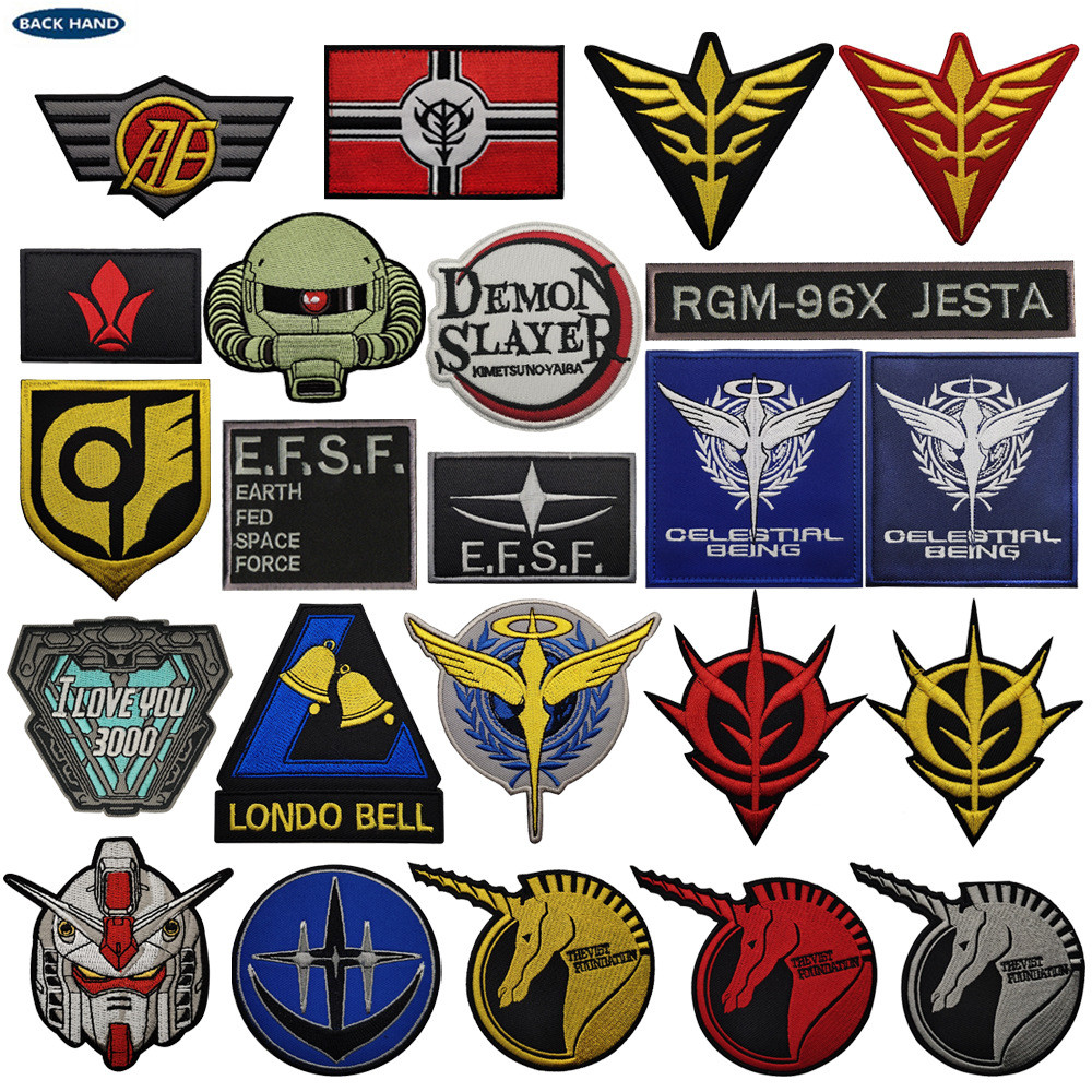 [Custom Velcro patch] Hk Mobile Suit Gundam Embroidery 3D Velcro Patch ...