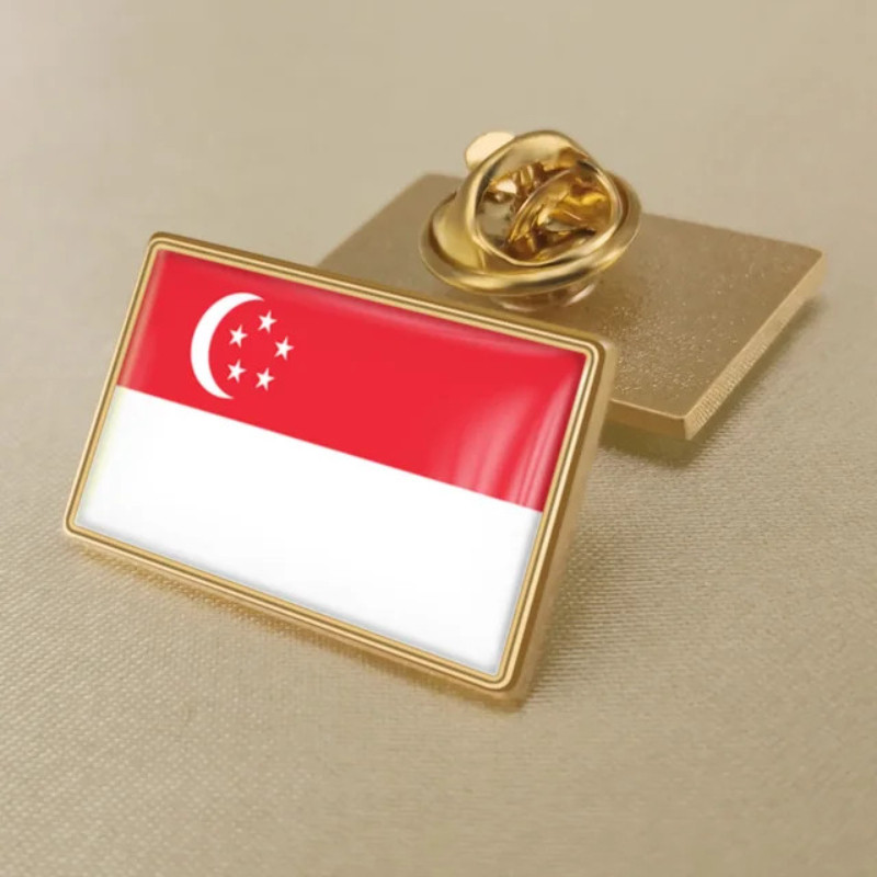 1PCS Singapore Flag Metal Brooch Pin | Shopee Singapore