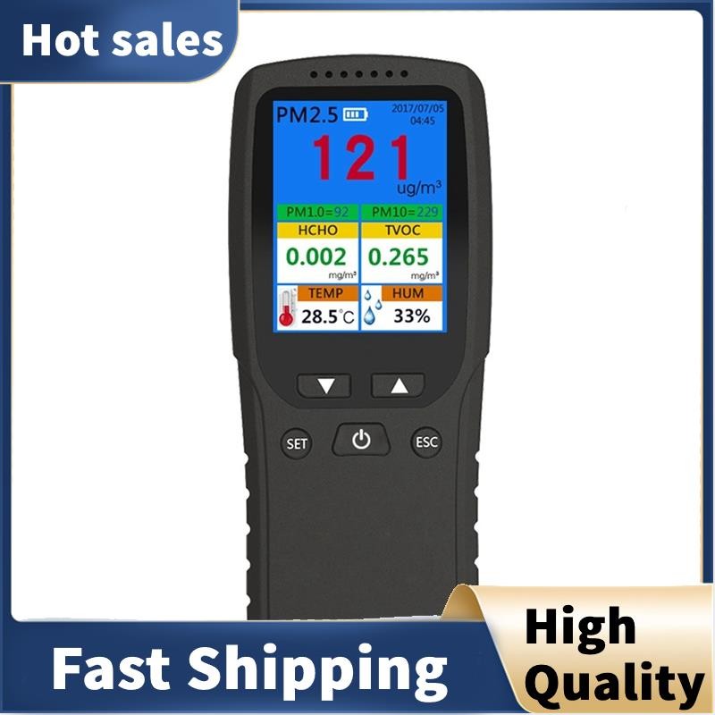 9 in 1 Air Quality Monitor Indoor Outdoor PM2.5, PM1.0, PM10, HCHO ...