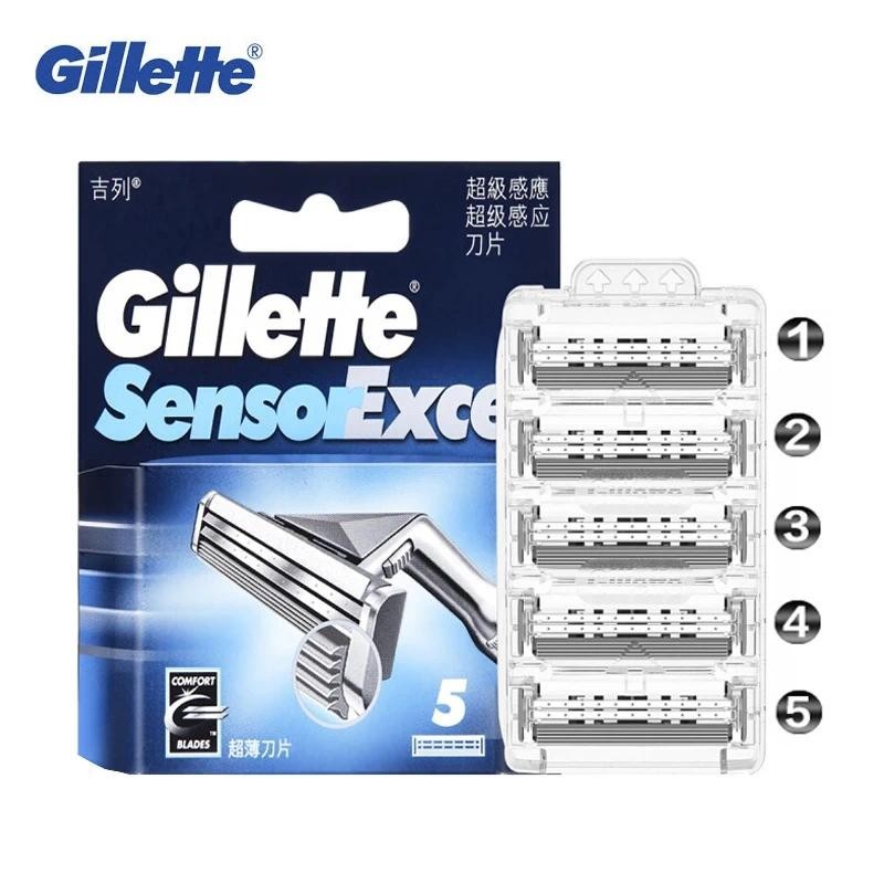 Gillette Sensor Excel Razor Blades Shaving Blades Double Layer Replace ...