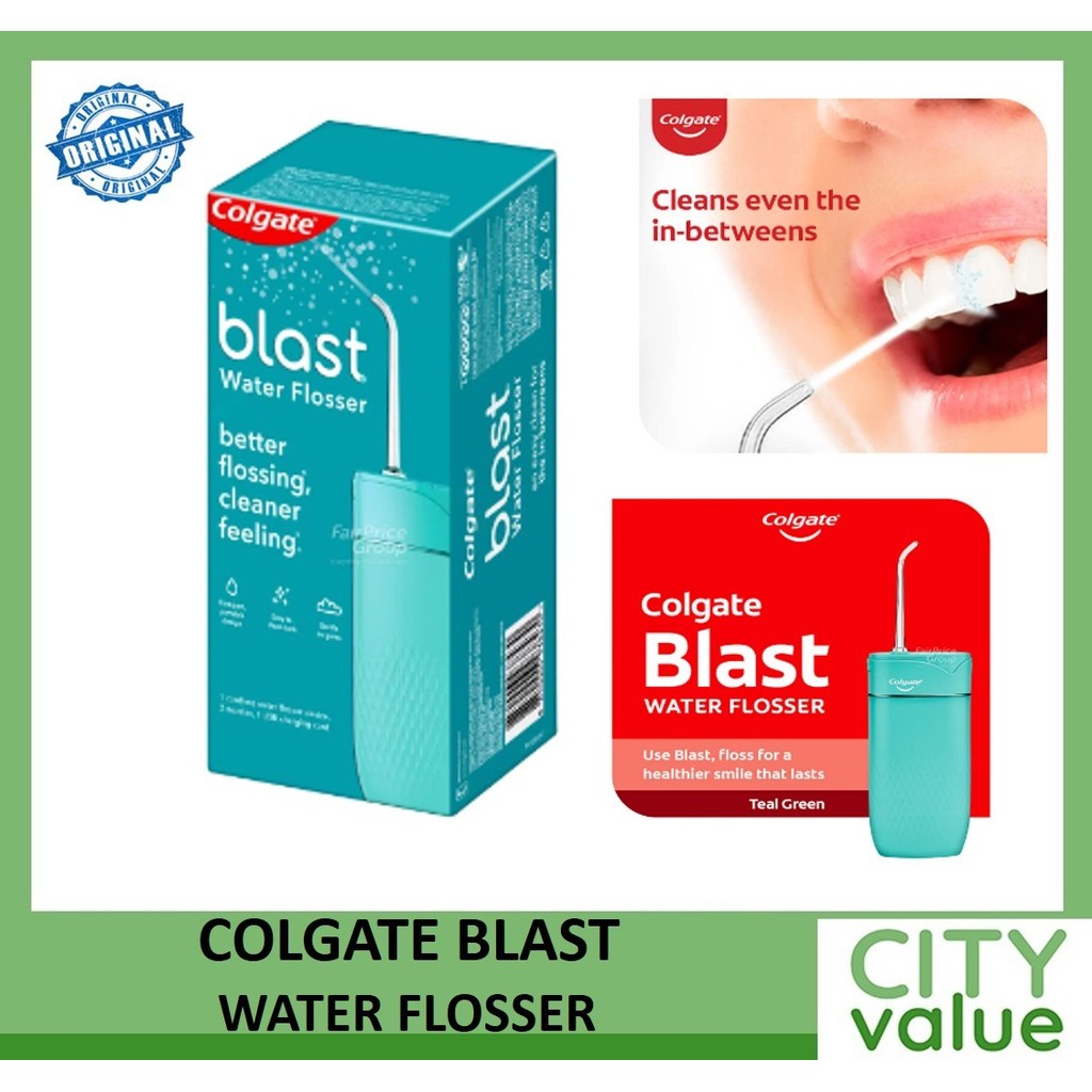 Colgate Portable Blast Water Flosser Teal Green Packset consists ...